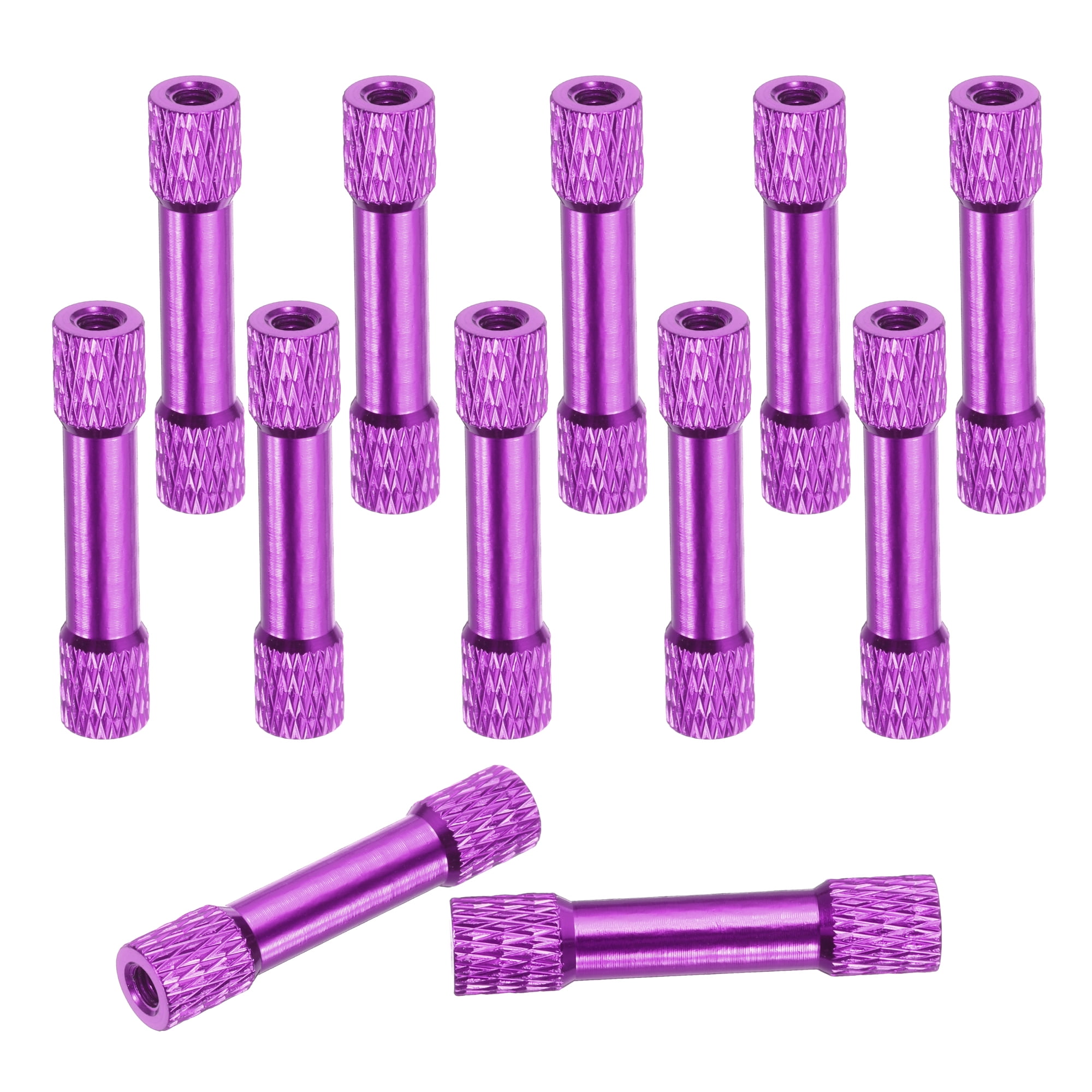 12 Pcs M3 x 30mm Knurled Aluminum Standoff Double-Head Spacer Column ...