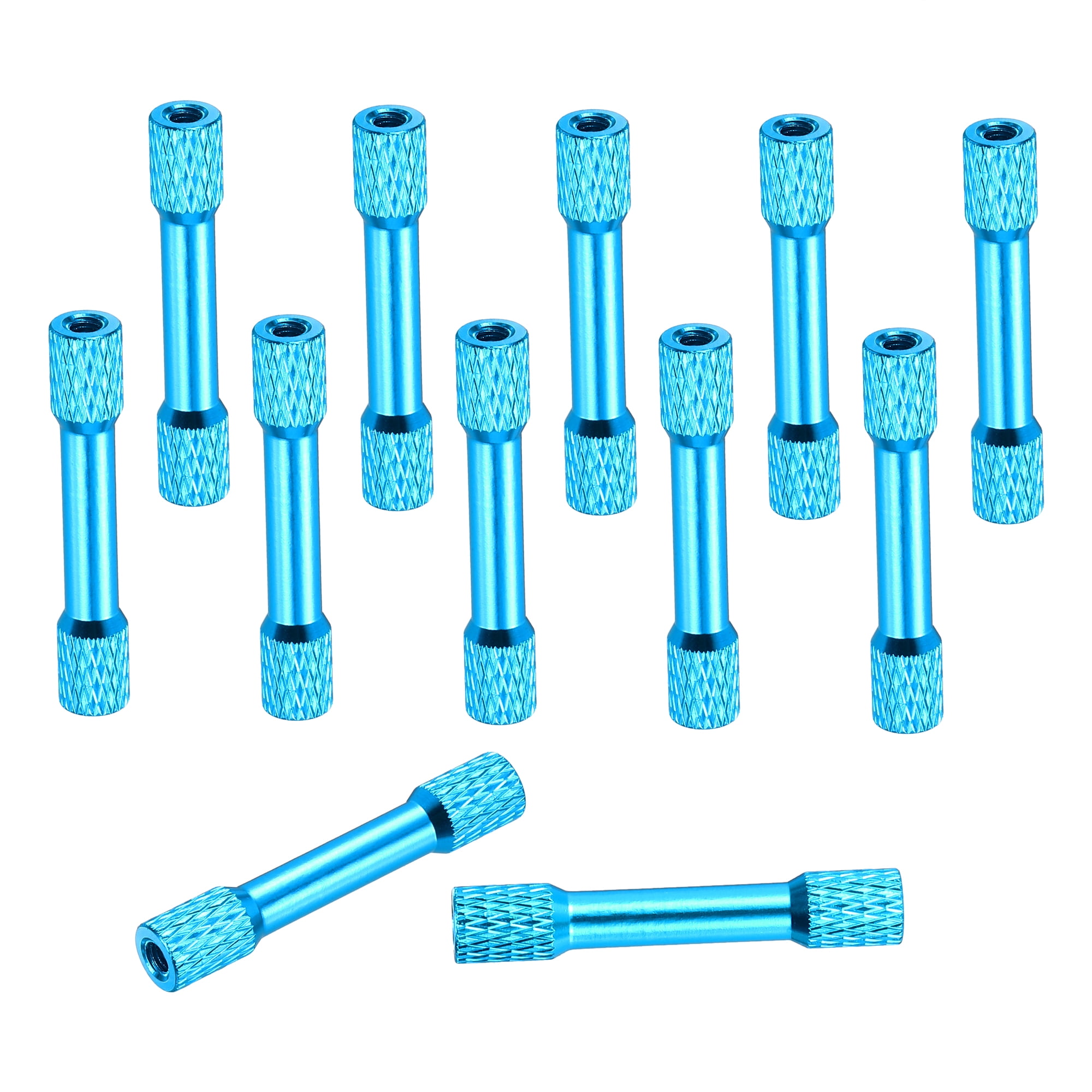 12 Pcs M3 x 35mm Knurled Aluminum Standoff Double-Head Spacer Column ...