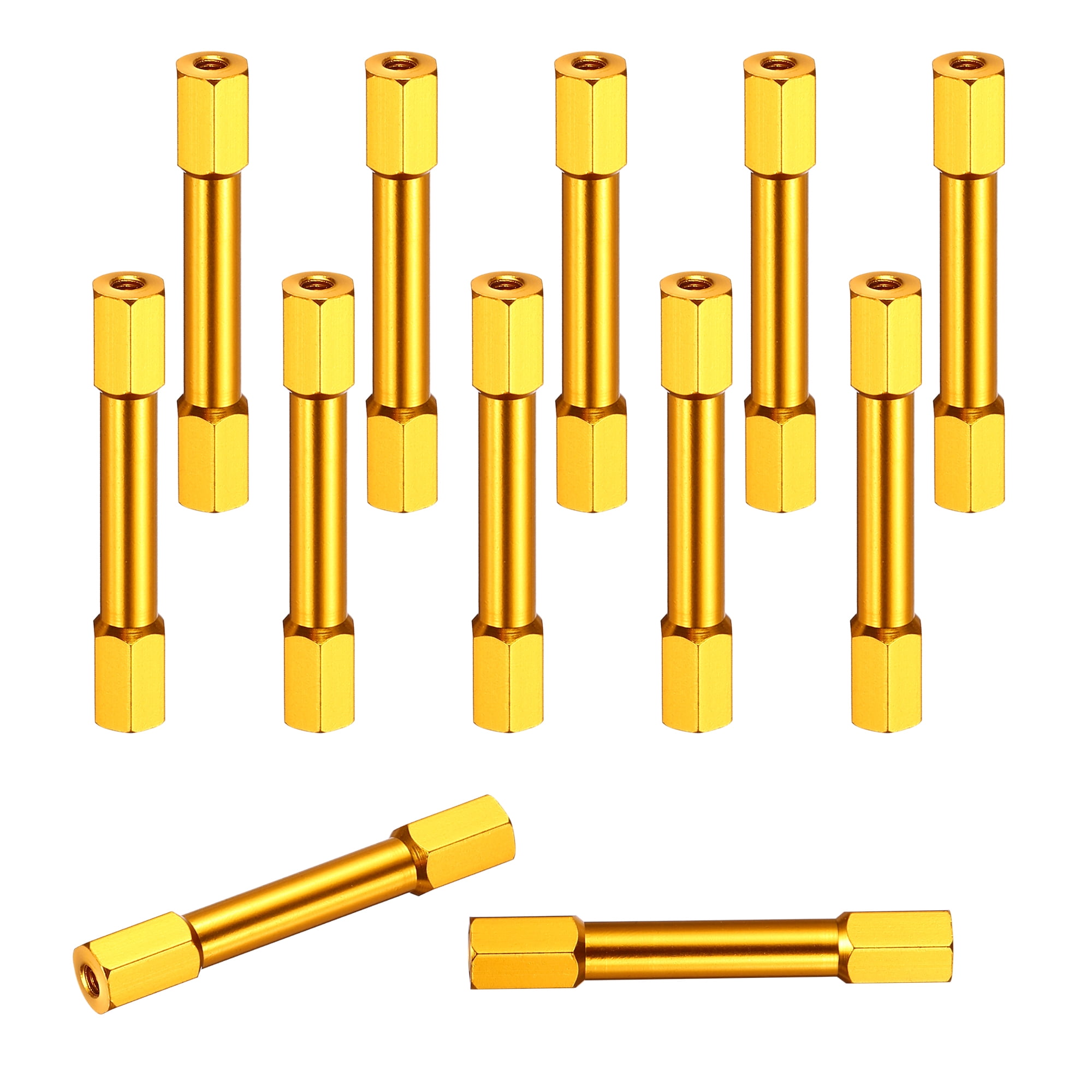 12 Pcs M3 x 40mm Knurled Aluminum Standoff Double-Head Spacer Column for FPV Drone RC Airplane ...