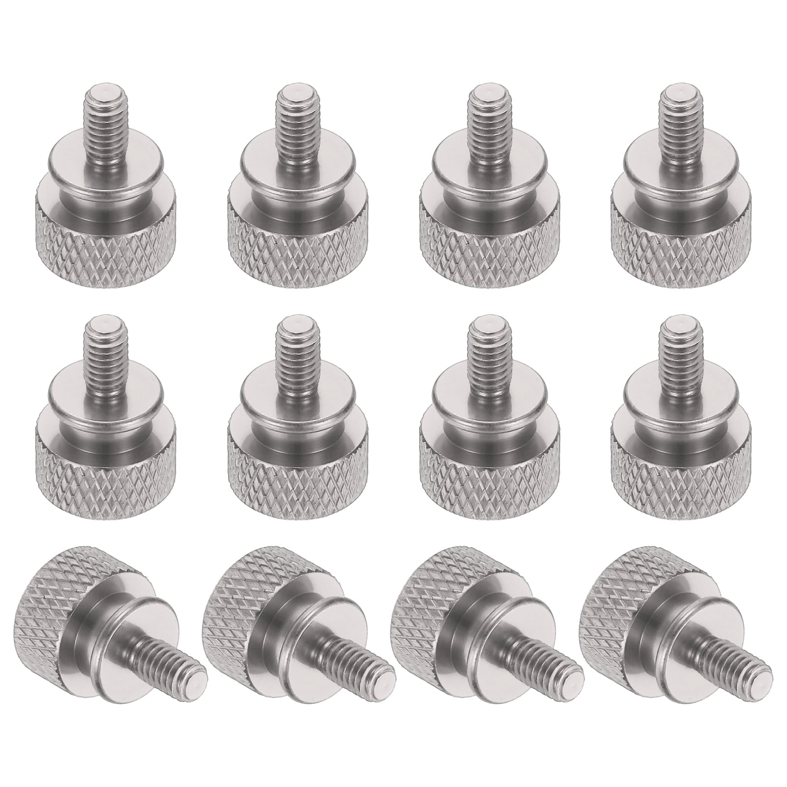12 Pcs M4*0.7 Knurled Thumb Screw Computer Case Threaded Hand Tighten ...