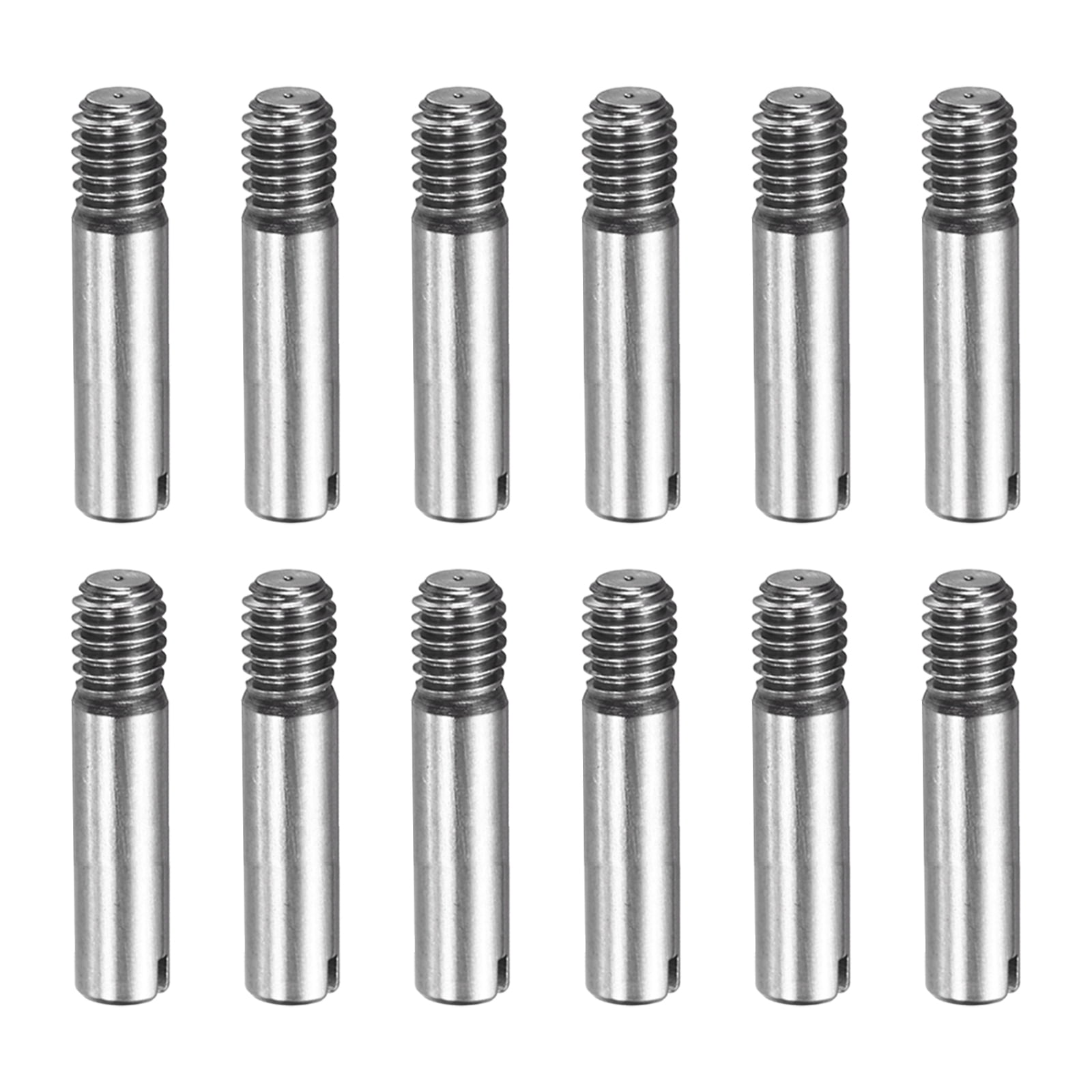 12 Pcs M4 x 12mm Slotted Cylindrical Pins, 304 Stainless Steel External ...