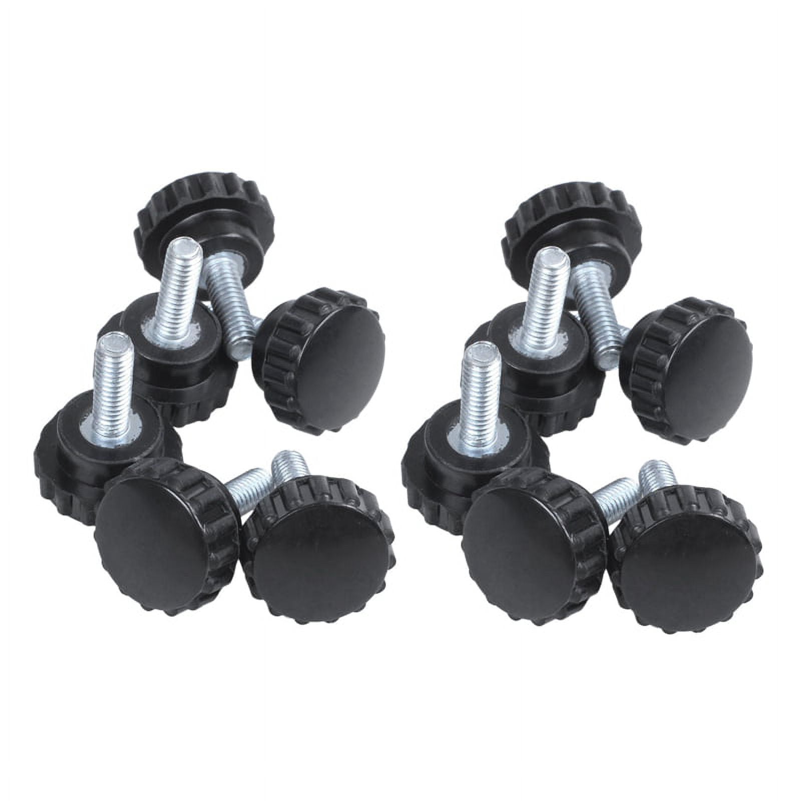 12 Pcs M4X10 Threaded Knurled Thumbscrew Grip Knobs Thumb Screw ...