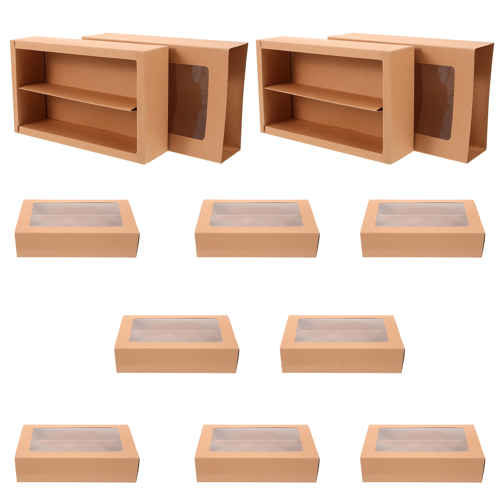 12 Pcs Macaron Box Cake Boxes Cookie with Window Packing Containers ...