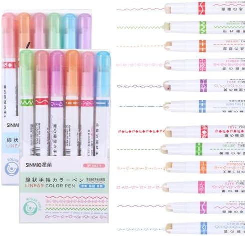 12 Pcs Magic Border Pen, Different Line Stamp Markers Border Pens ...