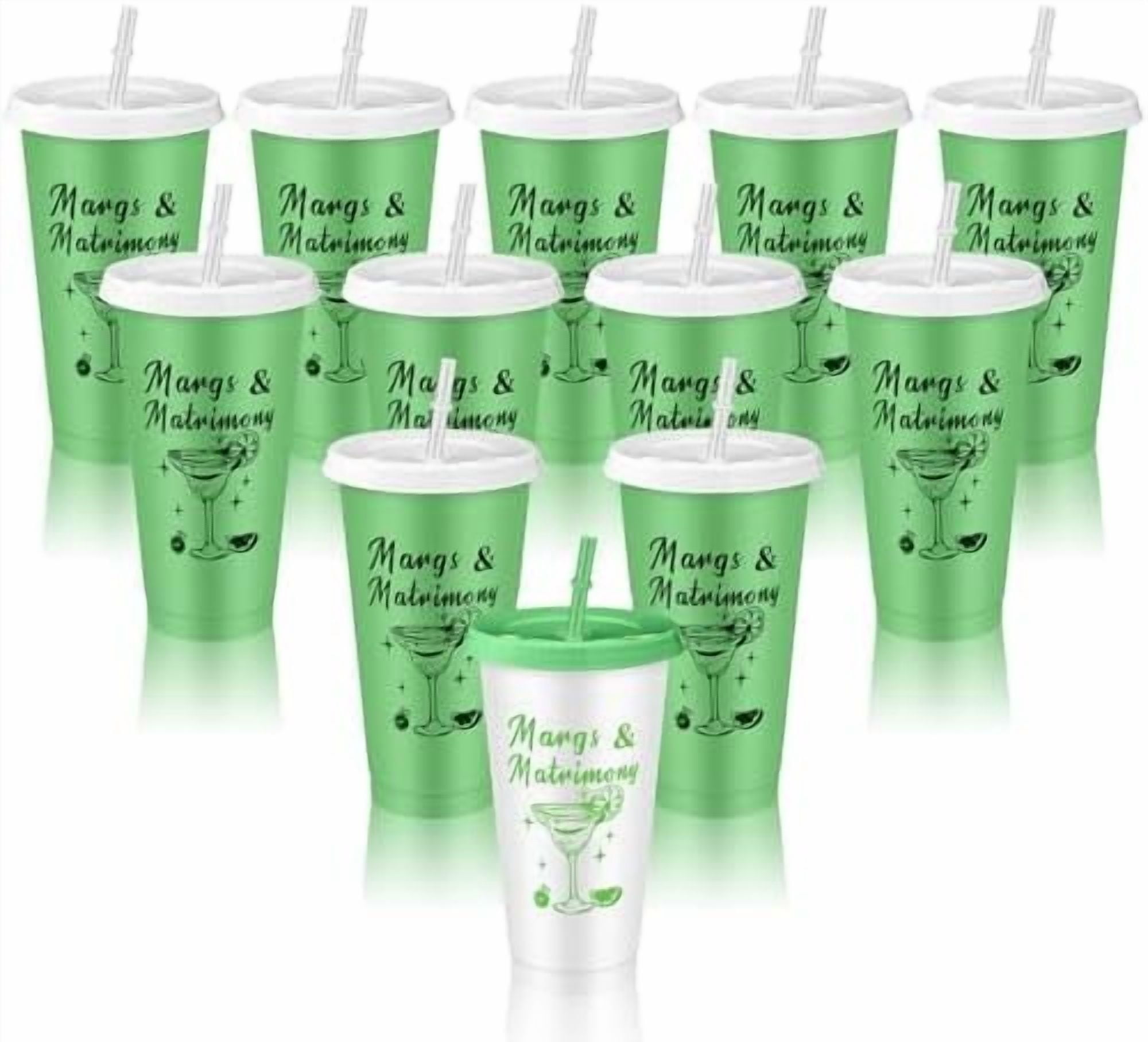 12 Pcs Margs and Matrimony Bachelorette Party Plastic Cup 24oz ...