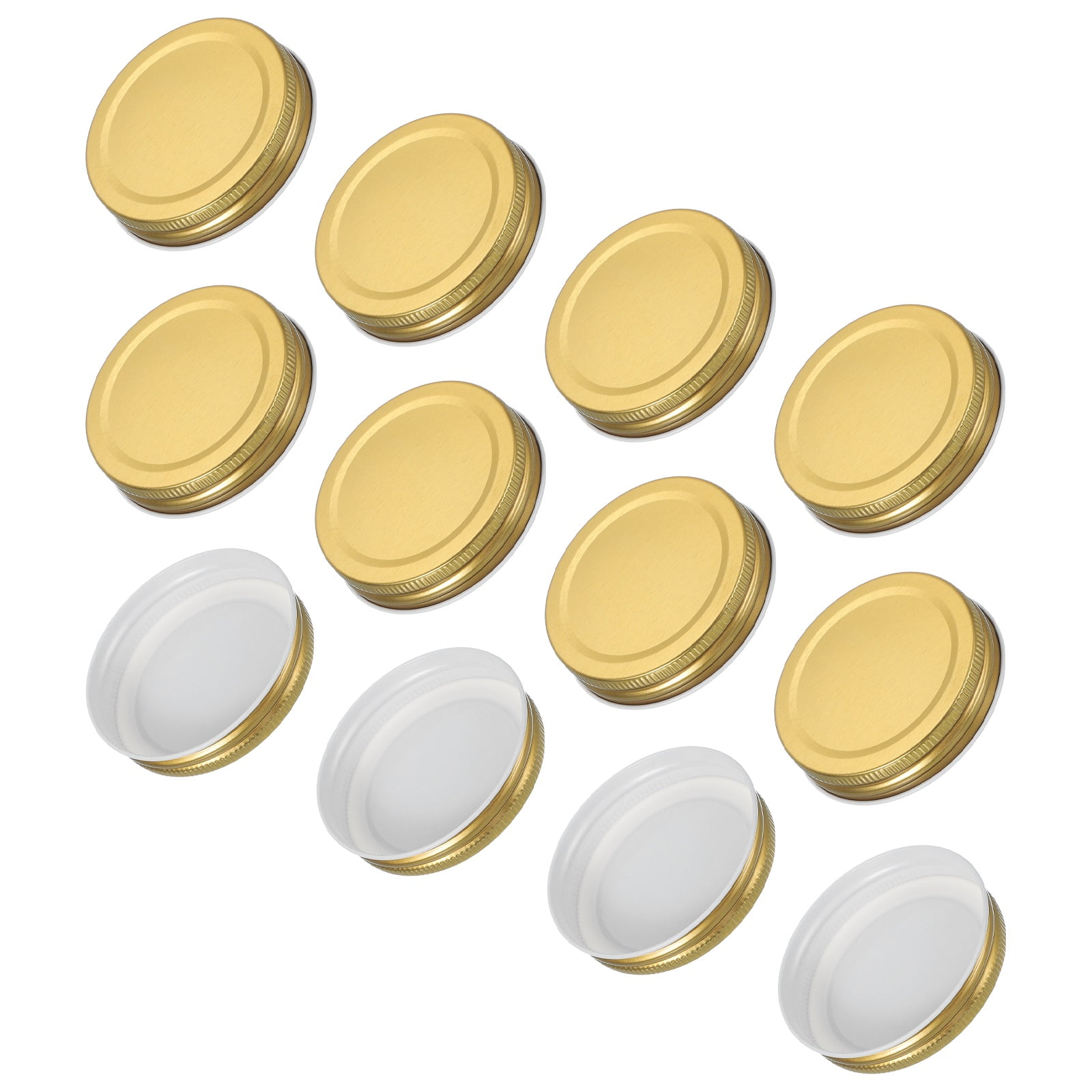 12 Pcs Mason Jar Lids, Colored Tinplate Canning Lids with Label for ...