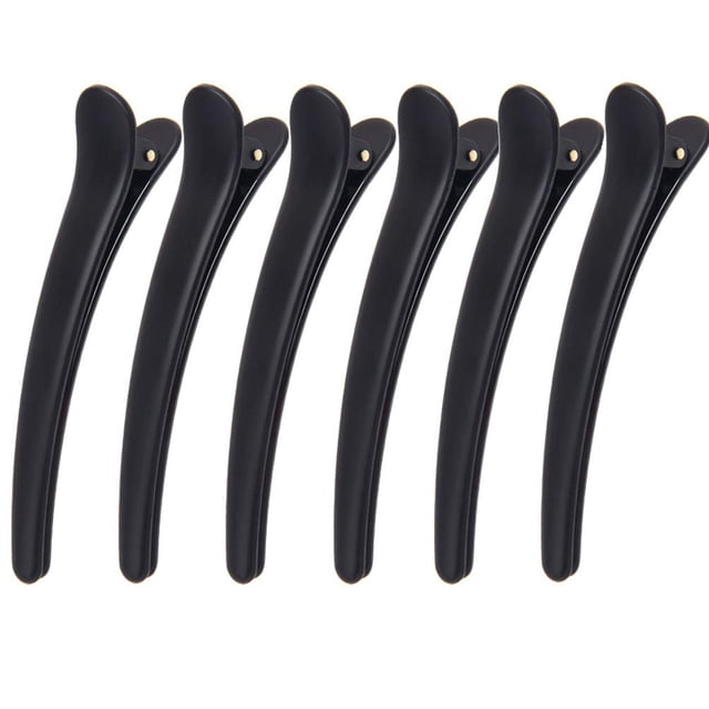 12 Pcs Matt Black Styling Hair Clips Plastic Duckbill Clips ...