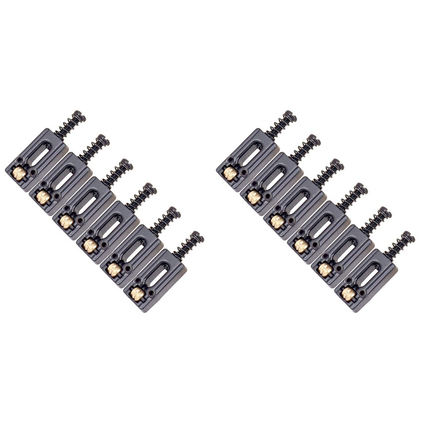12 Pcs Metal Guitar Bridge Saddle Roller String Tremolo Bridge Saddles ...