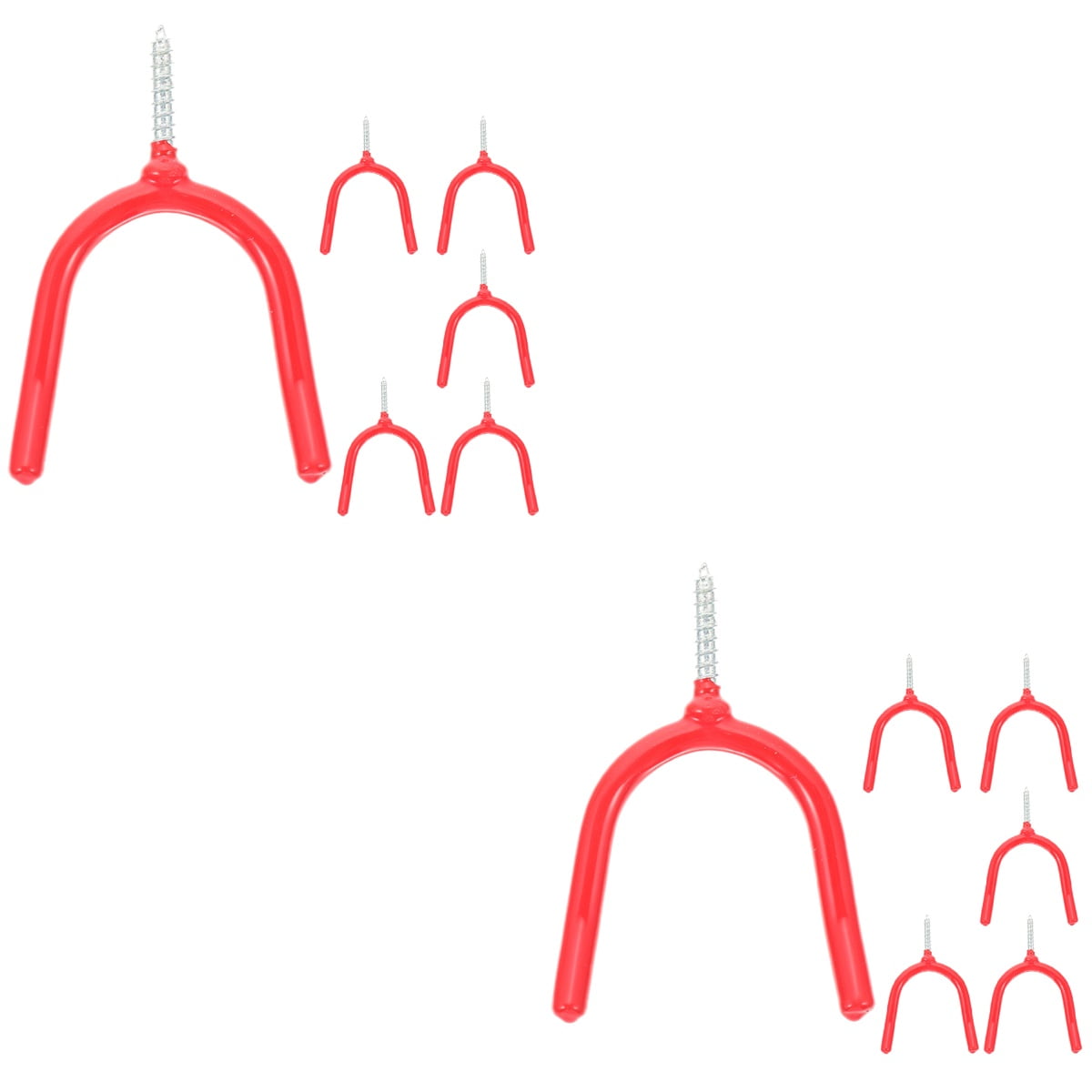 12 Pcs Metal Hook Tool Hooks U for Hanging Garage Wall Wall-mounted Red ...