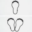 Siaomo Shower Curtain Hooks, 12 Pcs, Stainless Steel, Double Hooks ...