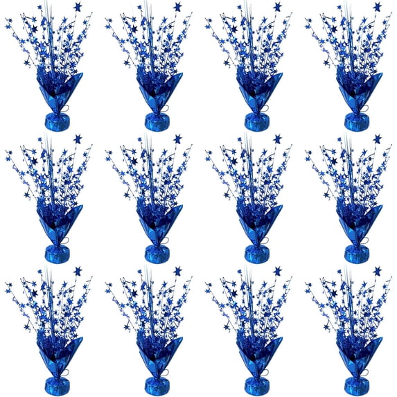 12 Pcs Metallic Foil Spray Centerpiece Party Star Table Decoration ...