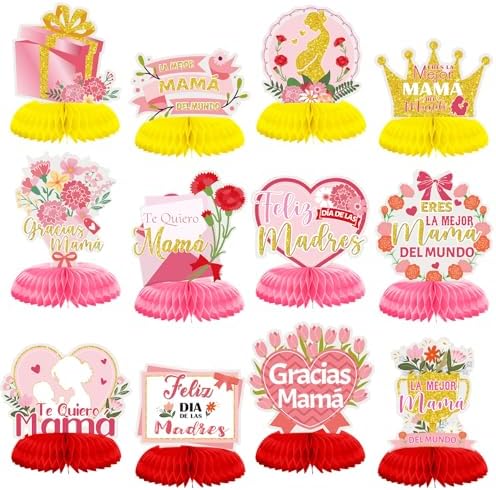 12 Pcs Mexican Mother's Day Party Decorations Feliz Dia De Las Madres ...