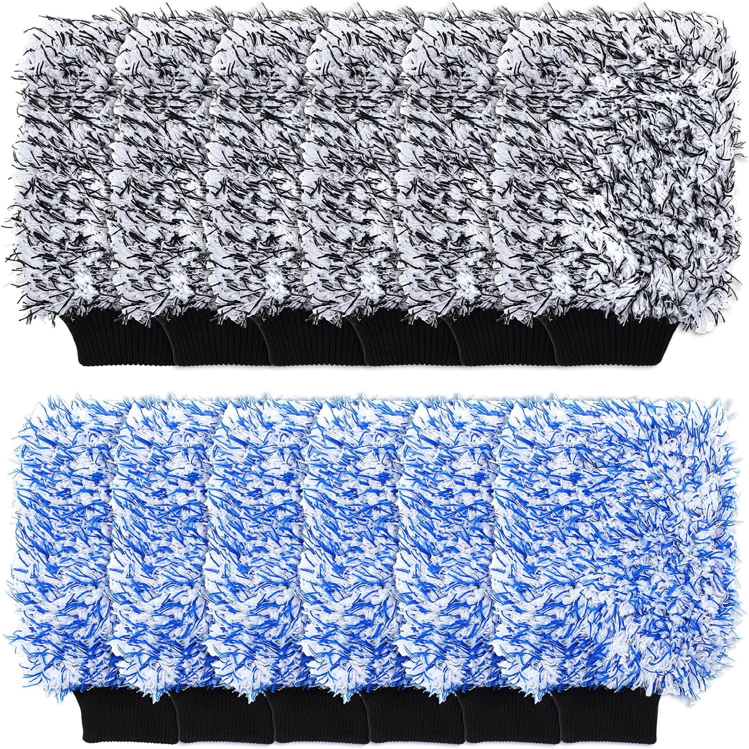 12 Pcs Microfiber Car Wash Mitts, Scratch Free Ultra Absorbent Car ...
