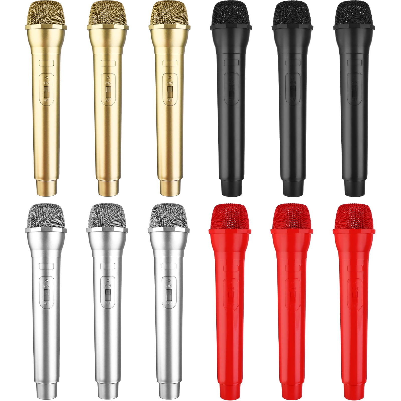 12 Pcs Microphone Prop Play Plastic Toy Microphone Fake Microphone Prop ...