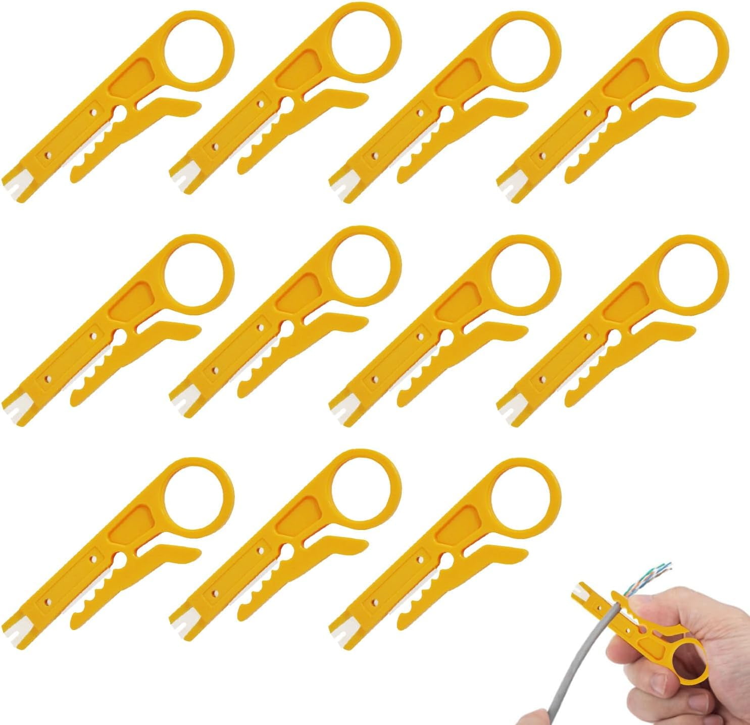 12 Pcs Mini Cable Wire Stripper Tool, Ethernet Wire Stripping Tool for ...