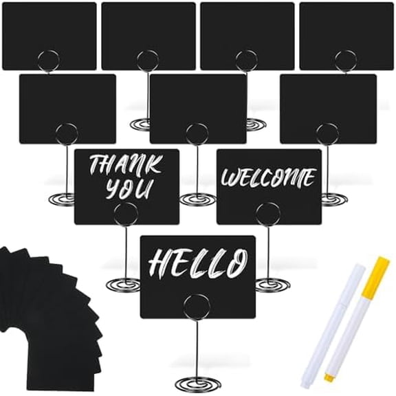 Food Label Holders and Table Number Stands for Buffets and Events