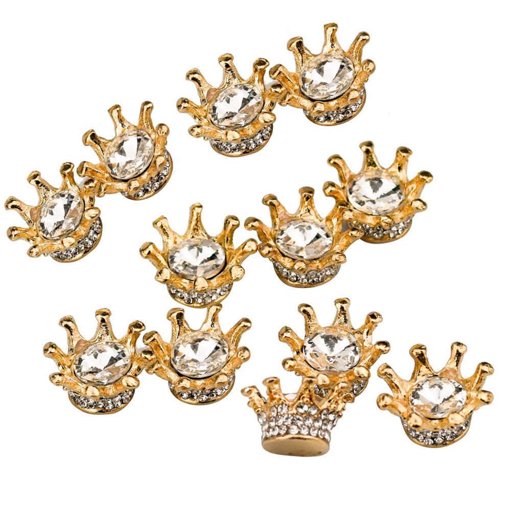12 Pcs Mini Crown Small Crown Decoration Rhinestone Cake Toppers Crown ...