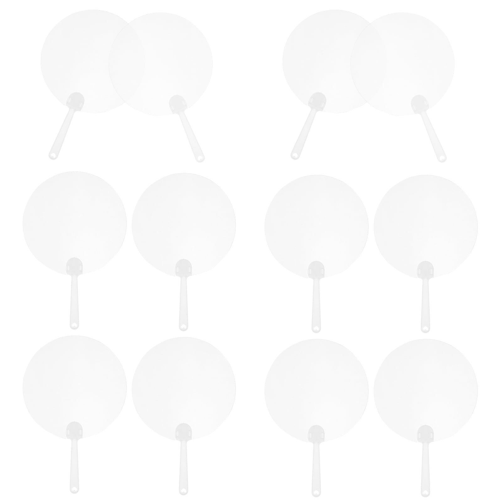 12Pcs DIY Painting Fans Blank Transparent Fans for Graffiti - Walmart.com