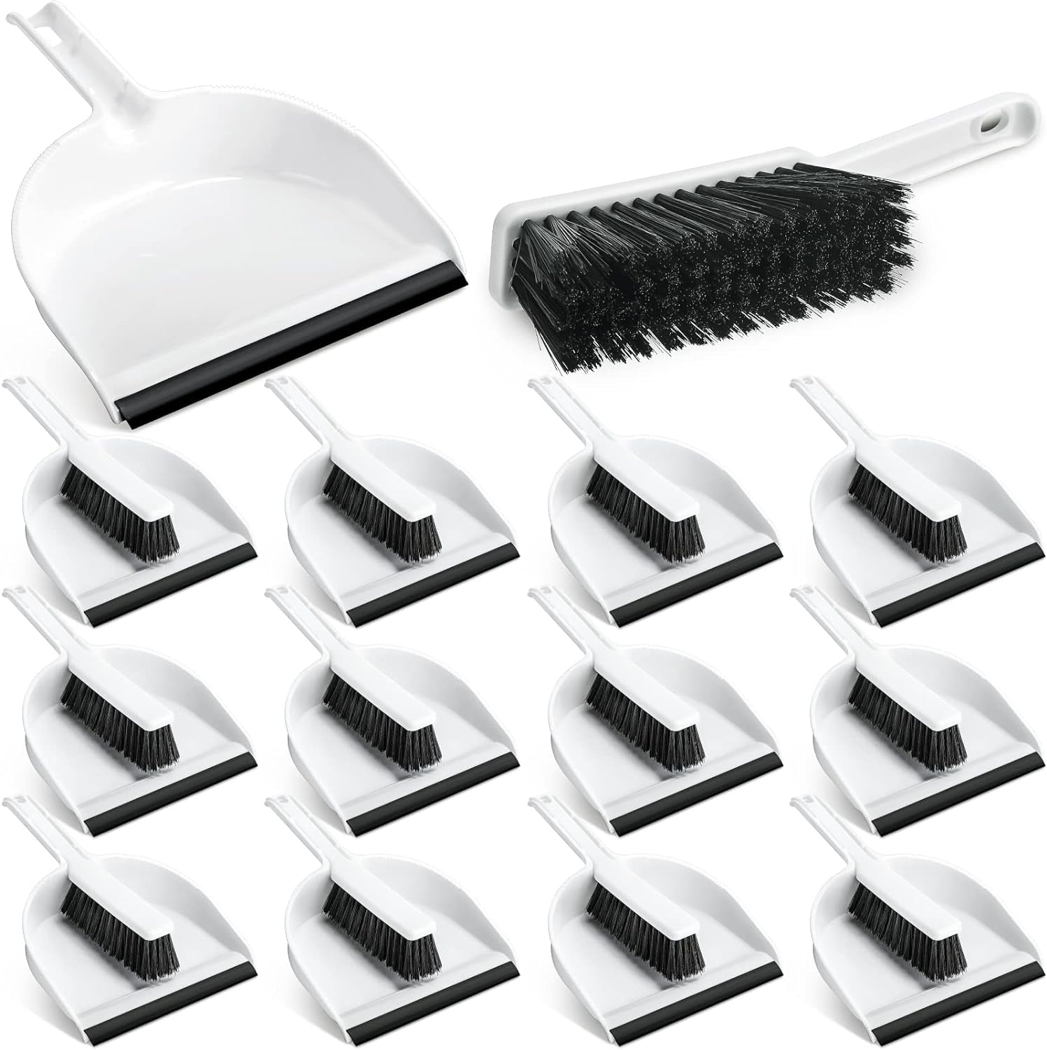 12 Pcs Mini Dustpan and Brush Set, Small Broom and Dustpan Set Small ...