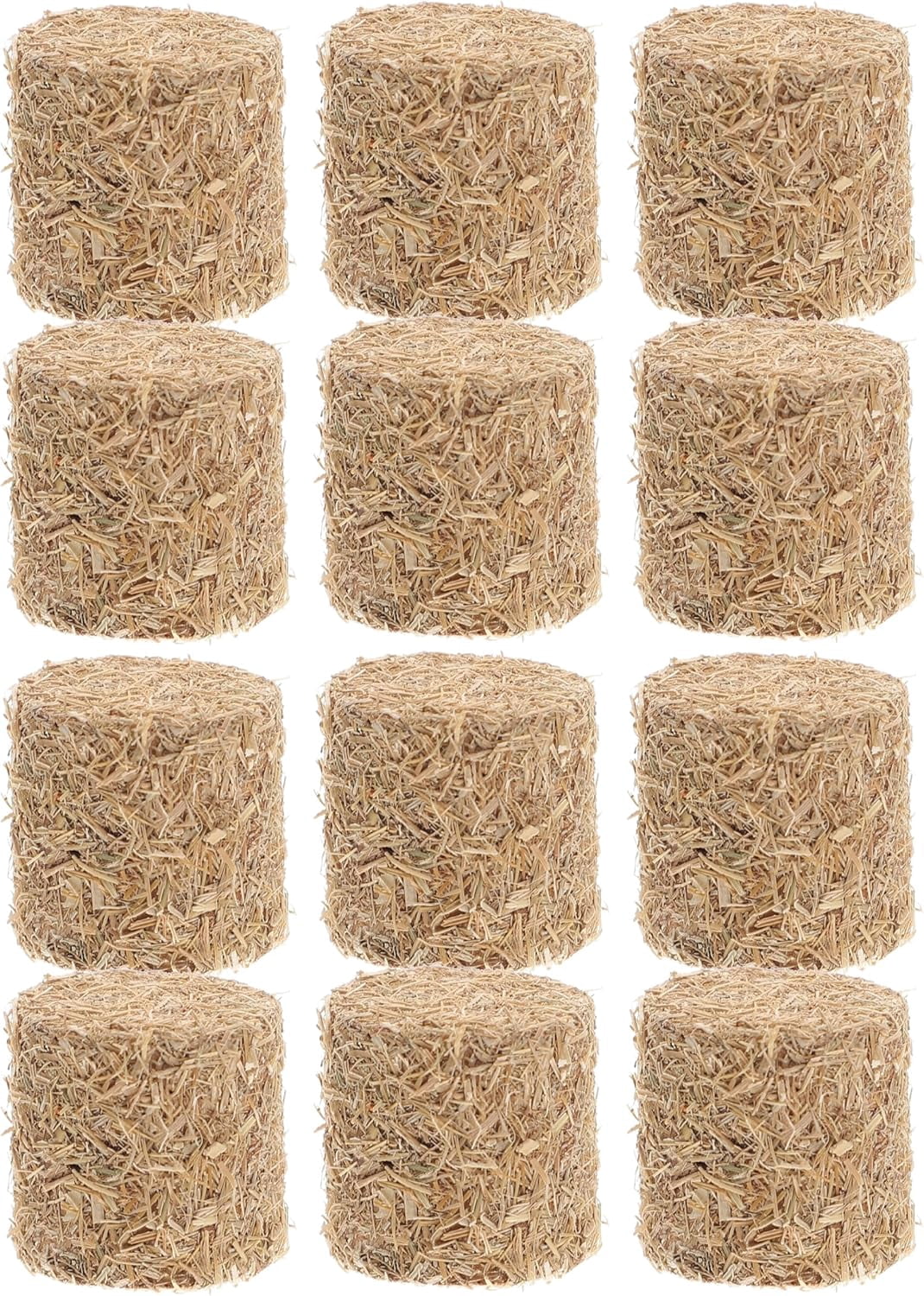 12 Pcs Mini Hay Bales for Crafts, Miniature Hay Bales Small Hay Bales ...