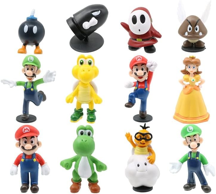 12 Pcs Mini Mario Toys - Mario Toys Action Figures, Mario Brothers ...