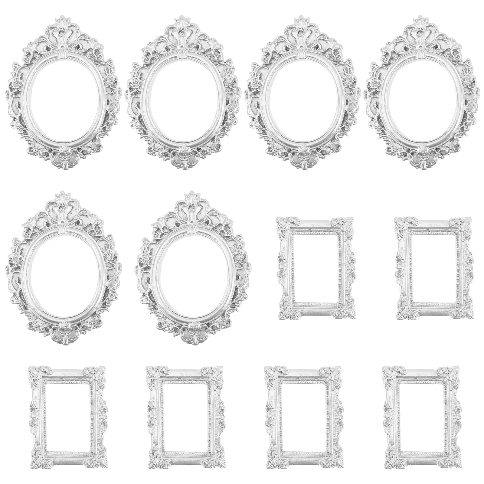 Rustic Embossed Resin Photo Frames Set of 12 Small Picture Frame Decor ...
