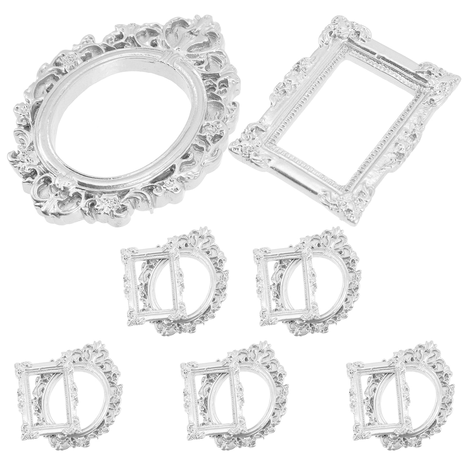 12 Pcs Mini Resin Photo Frame Decoration Frames for Crafts Retro ...