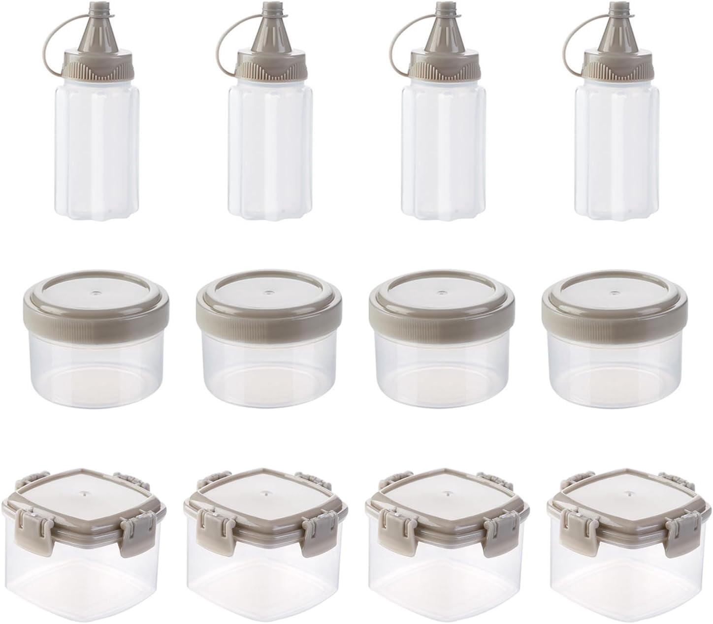 12 Pcs Mini Sauce Squeeze Bottles Plastic Seasoning Box Condiment Salad ...