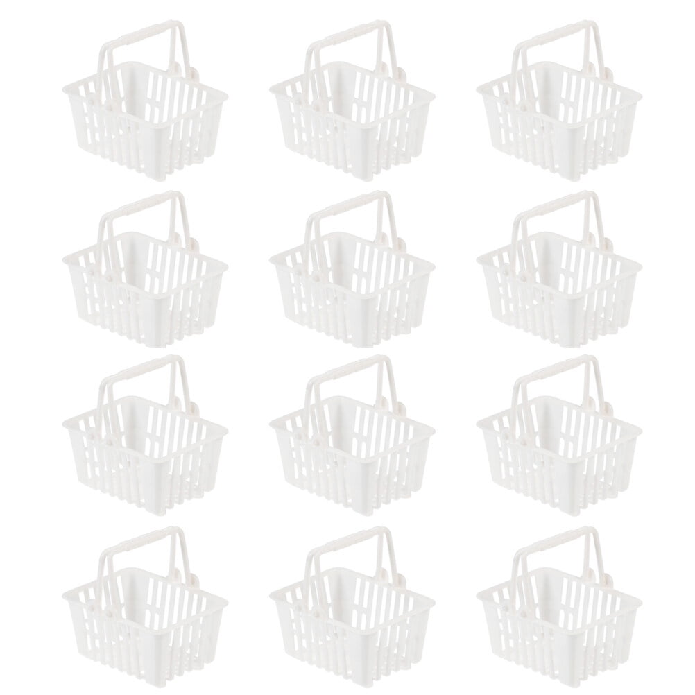 12 Pcs Mini Shopping Basket Hamper Shopping Cart Mini Tote Basket Small ...