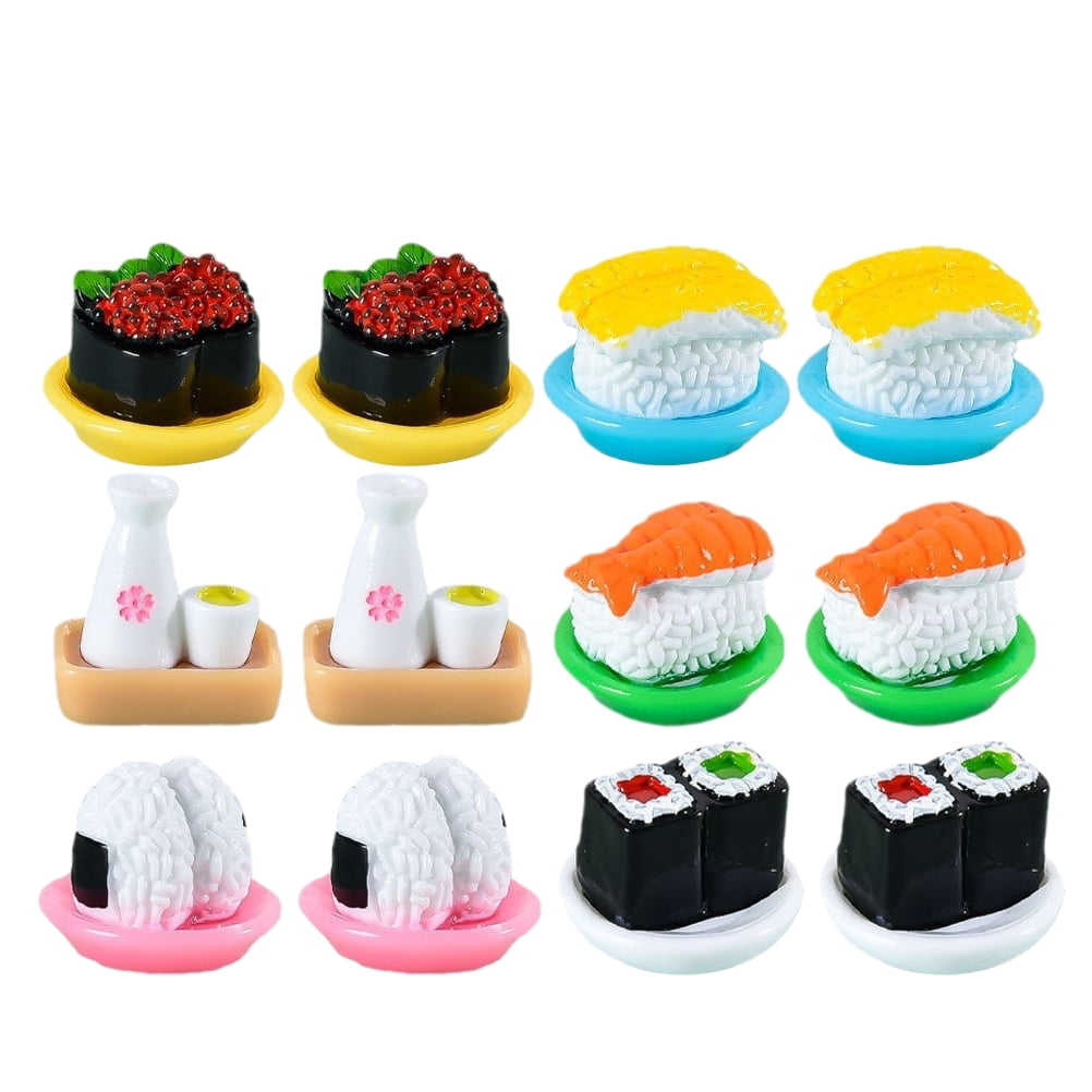12 Pcs Mini Sushi Model Roller Simulated Japanese - Walmart.com