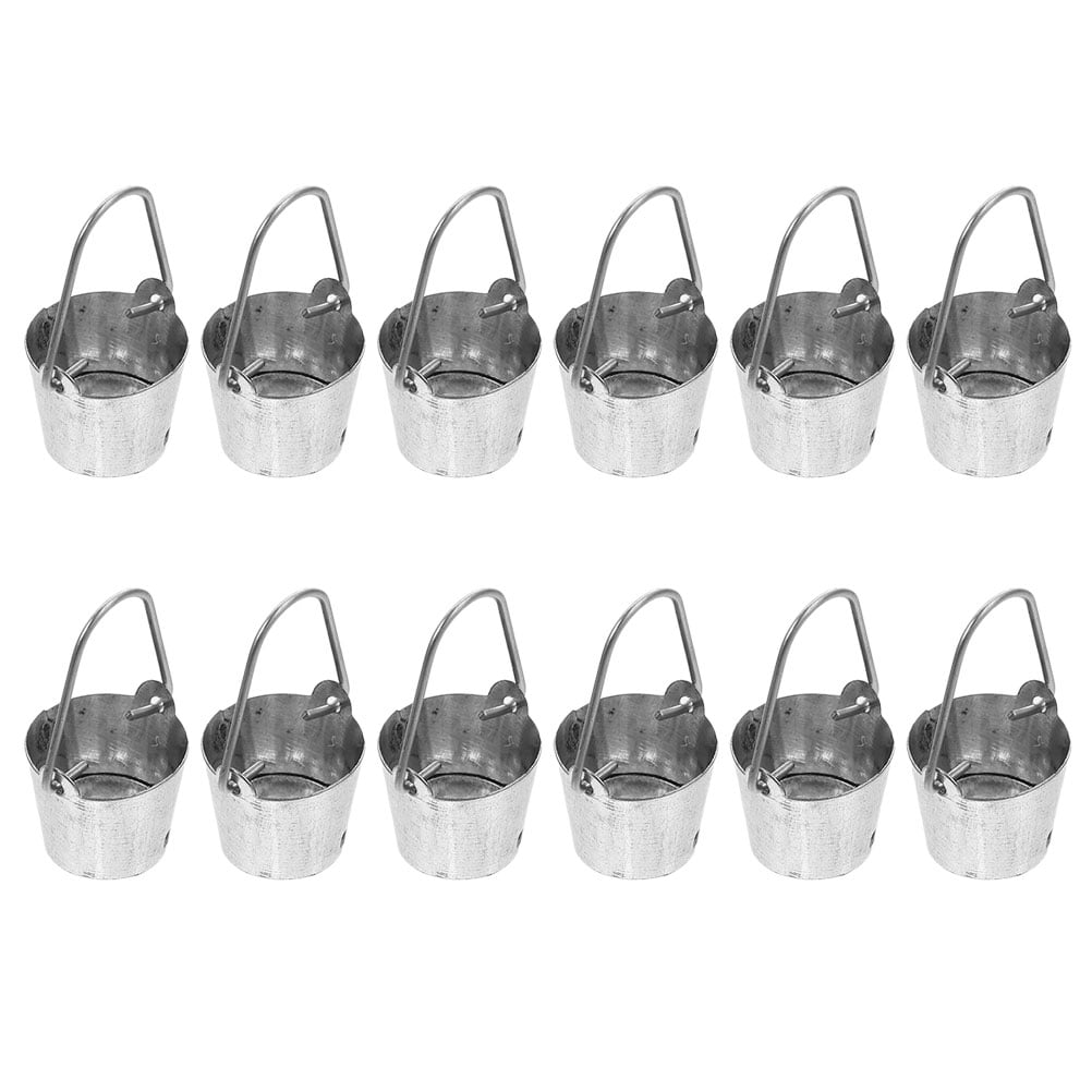 12 Pcs Mini Toys Water Bucket Miniature Container Holder Small Delicate ...