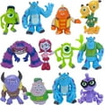 12 Pcs Monsters Inc, 4-in Tall Posable Movie Characters Collectible ...