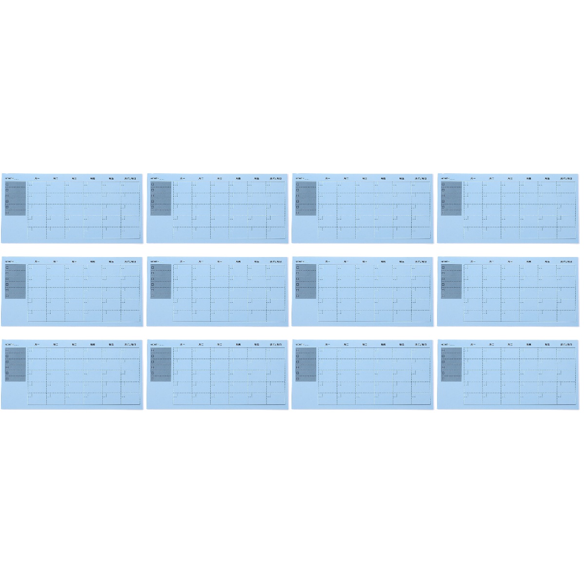 FENGGUIQU Self Adhesive Note Pads 12 Pcs Rectangular Writing Notes for ...