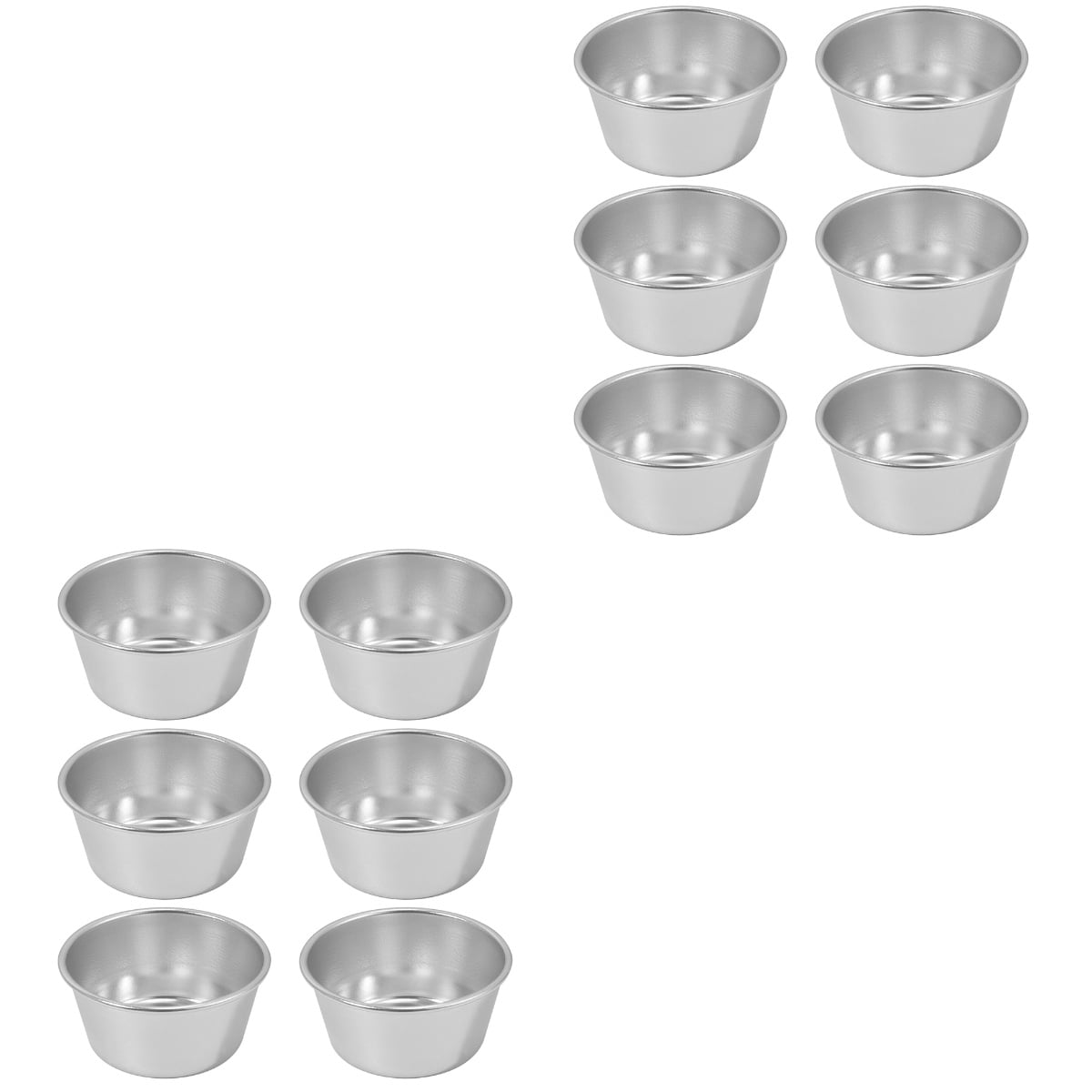 12 Pcs Muffin Cake Molds Multi-function Muffin Cups Metal Baking Molds ...