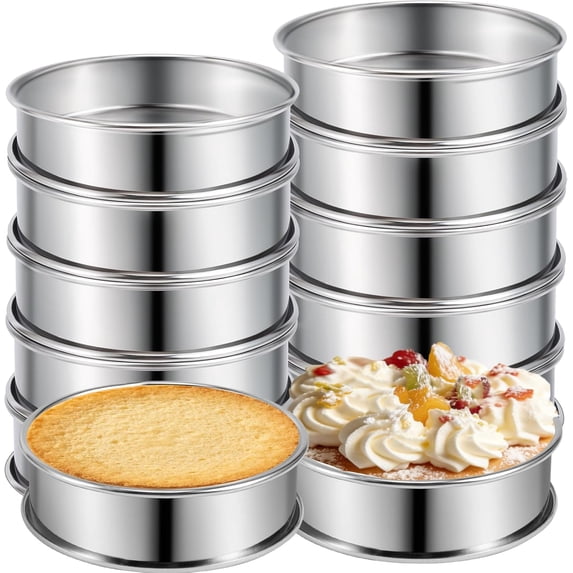 12 Pcs Muffin Rings, 3 Inch Stainless Steel Crumpet Rings, Round Metal ...