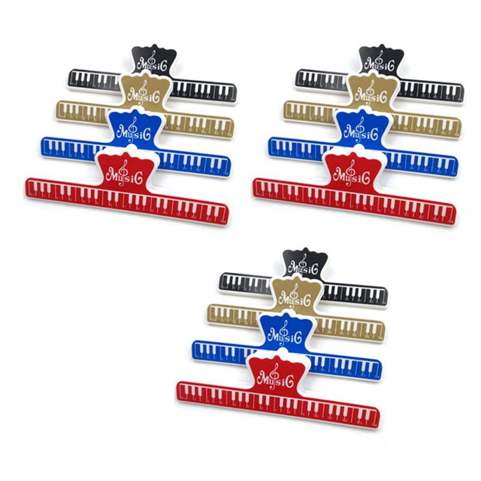 12 Pcs Music Book Note Paper Ruler Sheet Music Spring Clip Holder for ...
