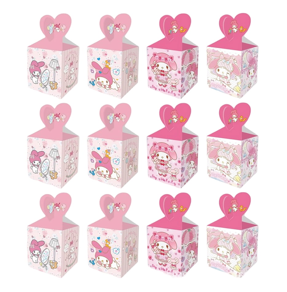 12 Pcs My Melody Party Candy Boxes for Anime Theme Birthday Party ...