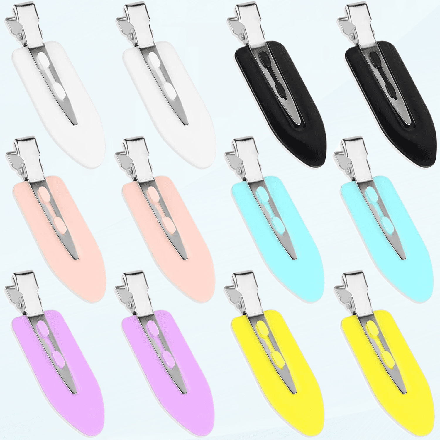 12 Pcs No Crease Hair Clips, No Bend Hair Clips, Makeup Clips For ...