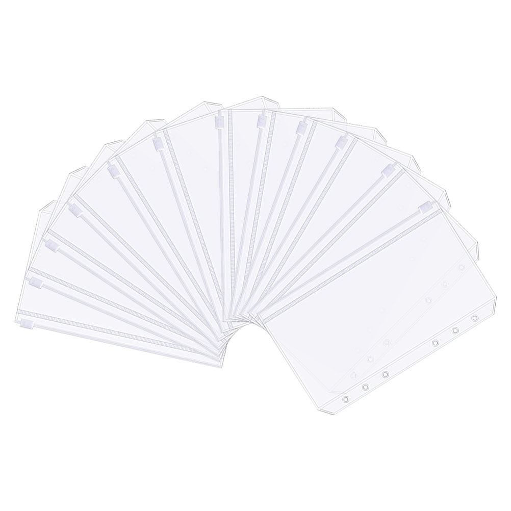12 Pcs Note Pads Folders Checks Bills Binder Pocket Clear Storage Bag ...