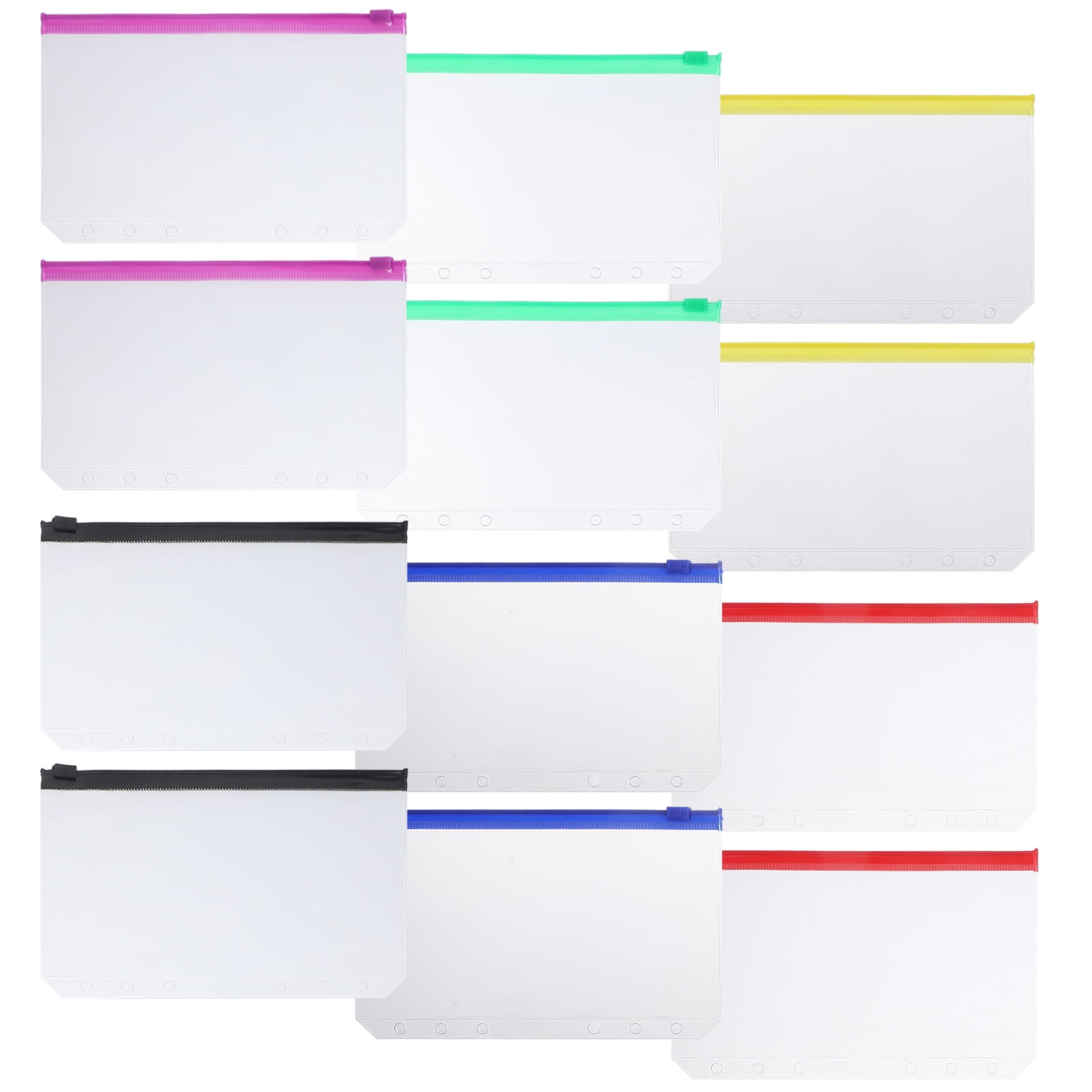 12 Pcs Notebook Storage Bags with Zipper Pockets for Organizing ...