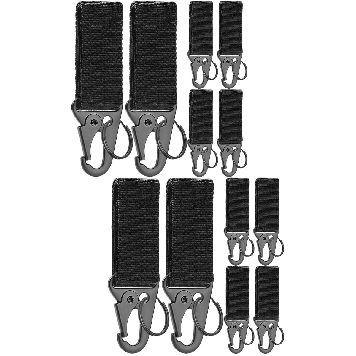 12 Pcs Nylon Key Ring Clip Key Rings Professional Key Holder Belt ...