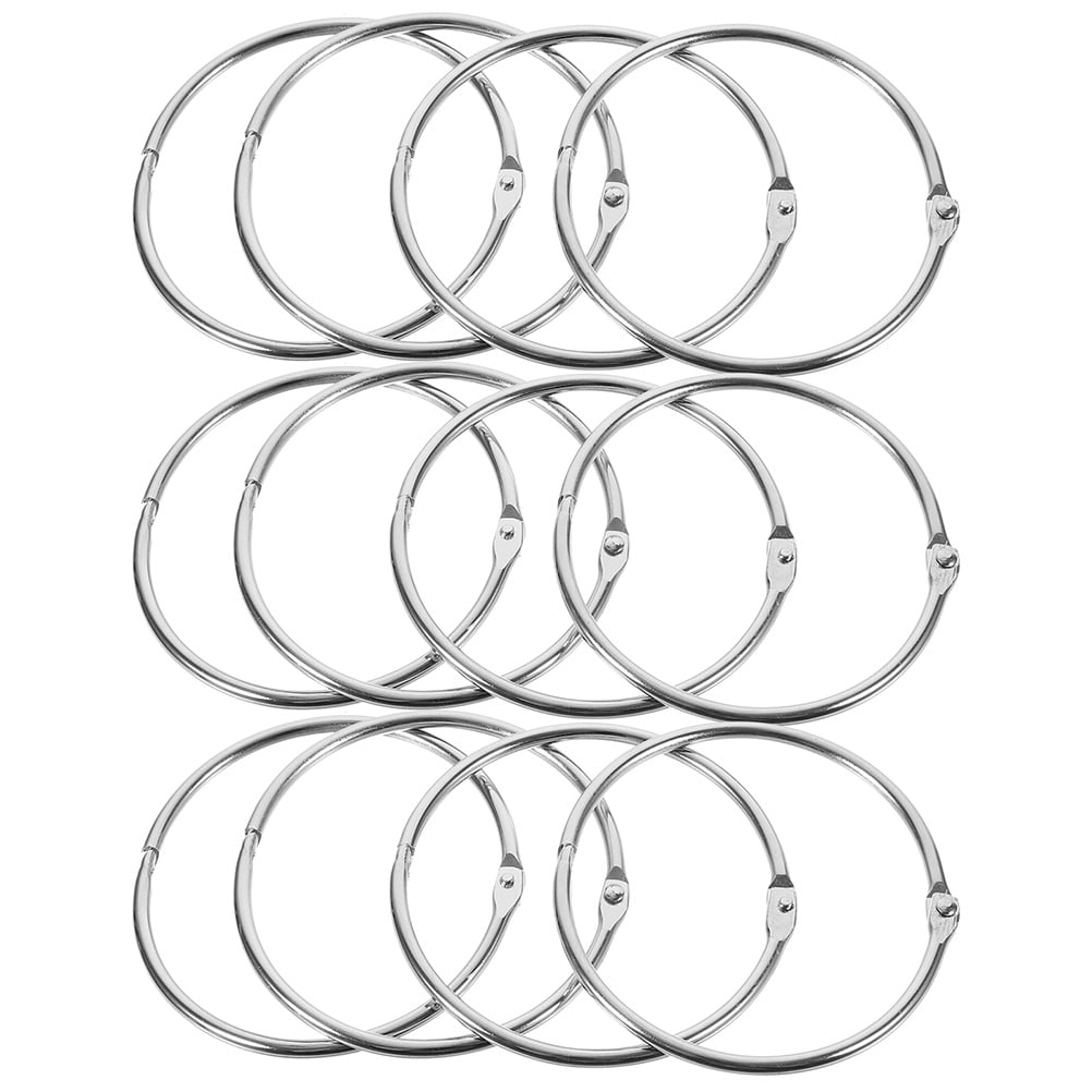 12 Pcs Office Accessories Supplies Book Binding Ring Notebook Clip ...