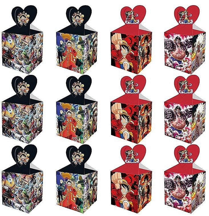 12 Pcs One Piece Party Candy Boxes for Anime Theme Birthday Party ...