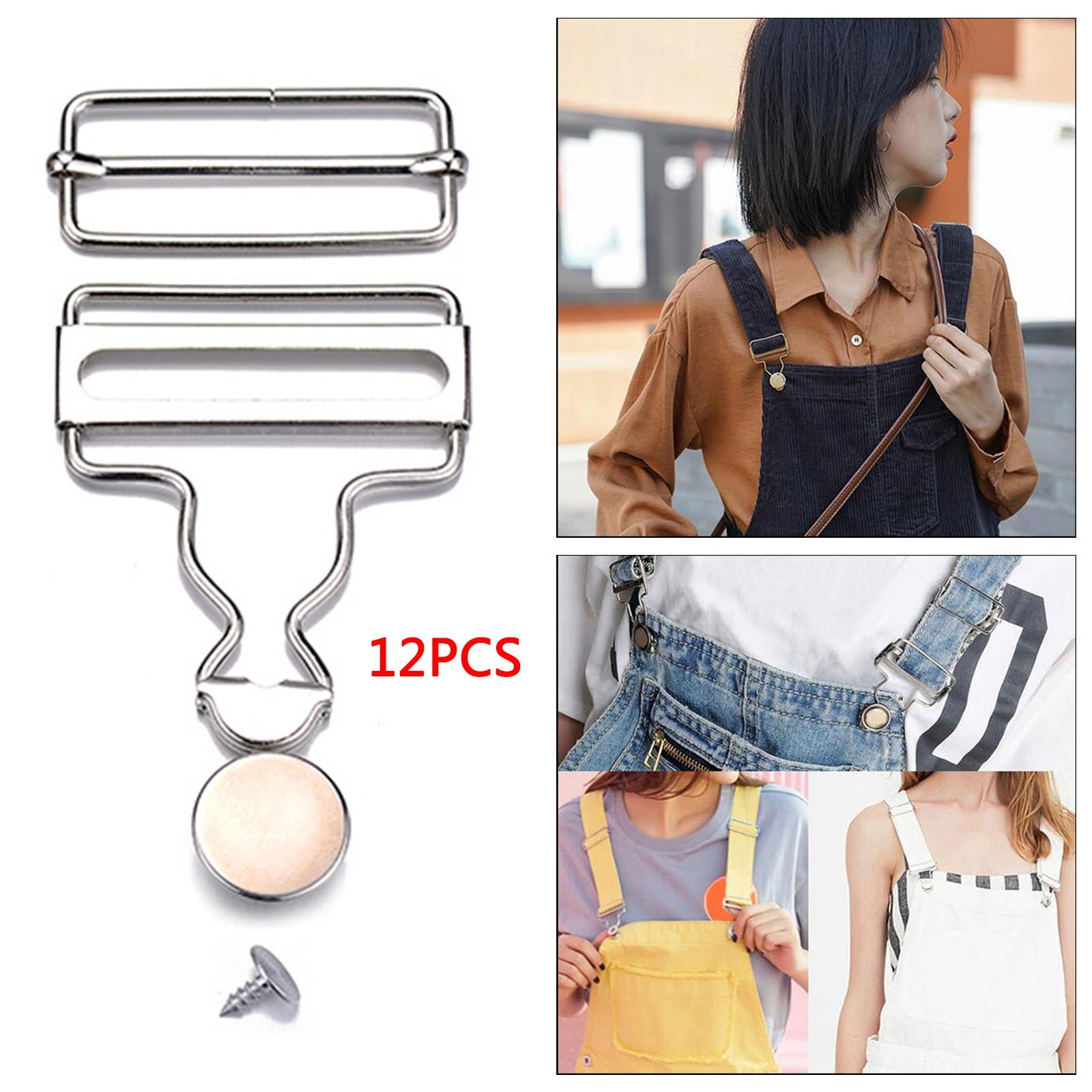 12 Pcs Overall Buckles Suspenders, Adjustable Replacement Buckle with ...