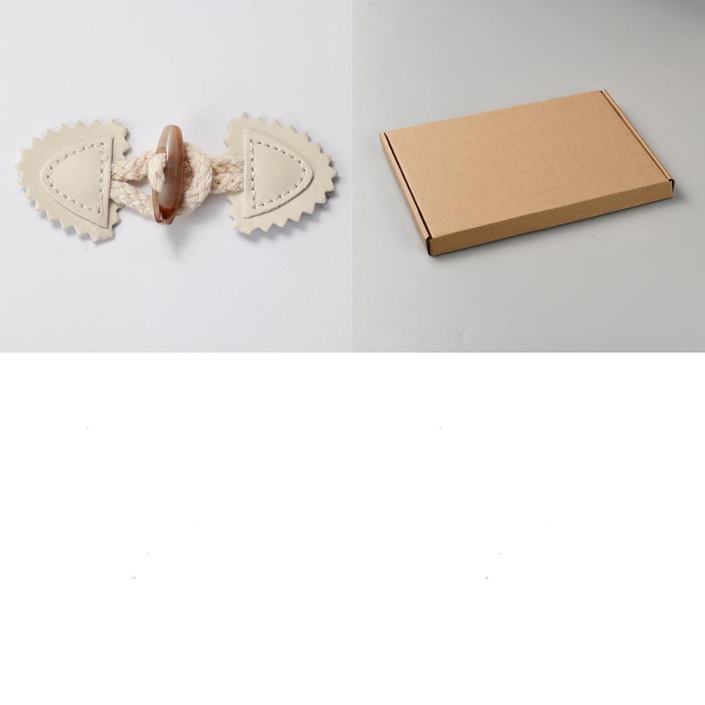 12 Pcs PU Leather Sew on Toggles Closures White Sew-on Toggles with ...