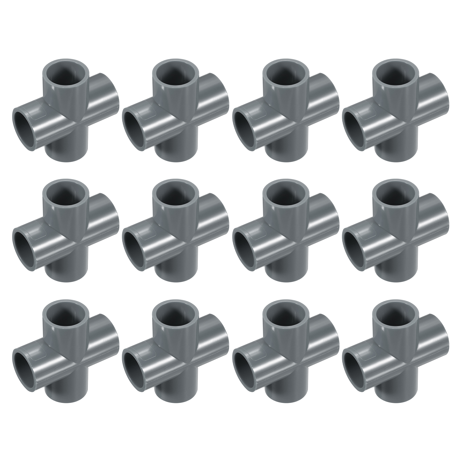 12 Pcs PVC Fitting, Cross 4 Way PVC Fitting 20mm PVC Connectors PVC ...