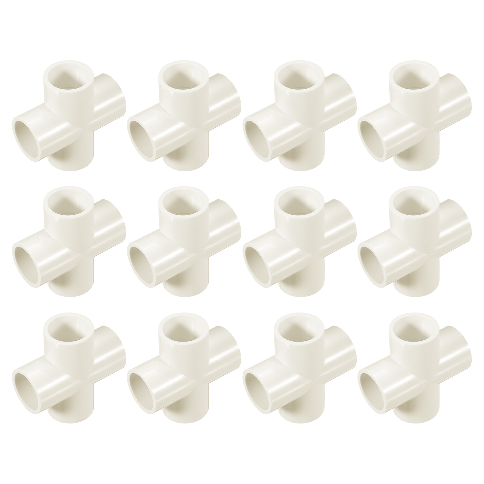 12 Pcs PVC Fitting, Cross 4 Way PVC Fitting 20mm PVC Connectors PVC ...