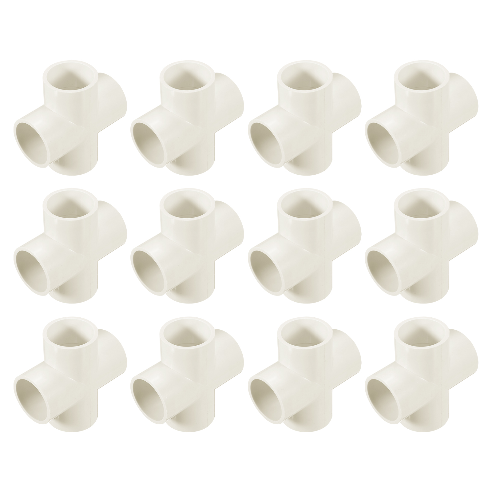 12 Pcs PVC Fitting, Cross 4 Way PVC Fitting 32mm PVC Connectors PVC ...