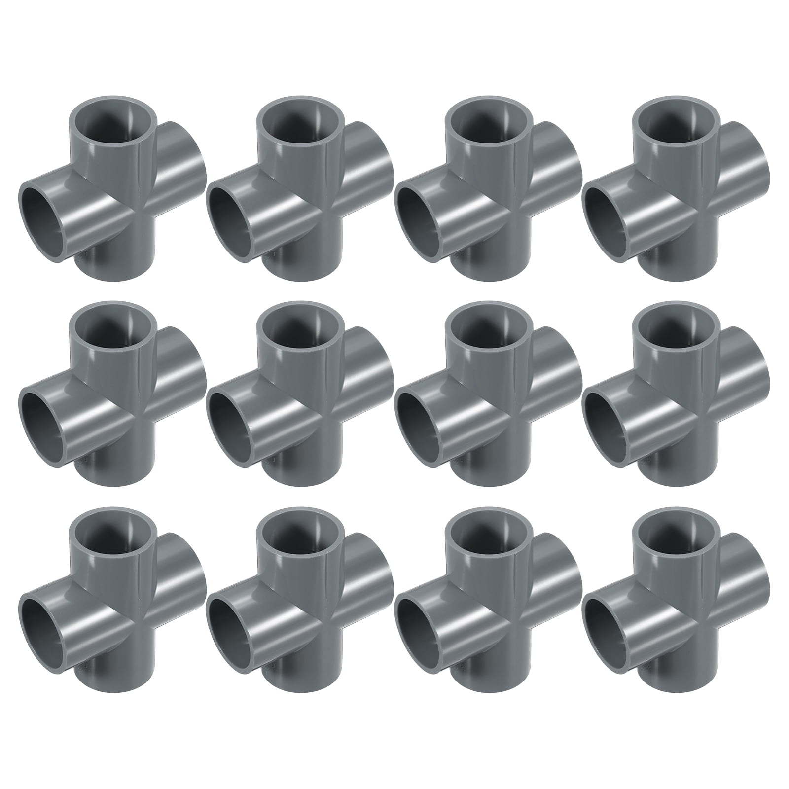 12Pcs Fitting, Cross 4 Way Fitting 32mm Connectors Elbow Pipe Fittings ...
