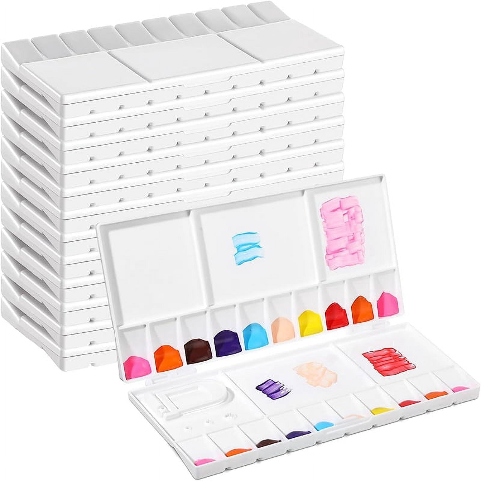 12 Pcs Paint Palette Folding Painting Tray with 20 5 Mixing Areas ...